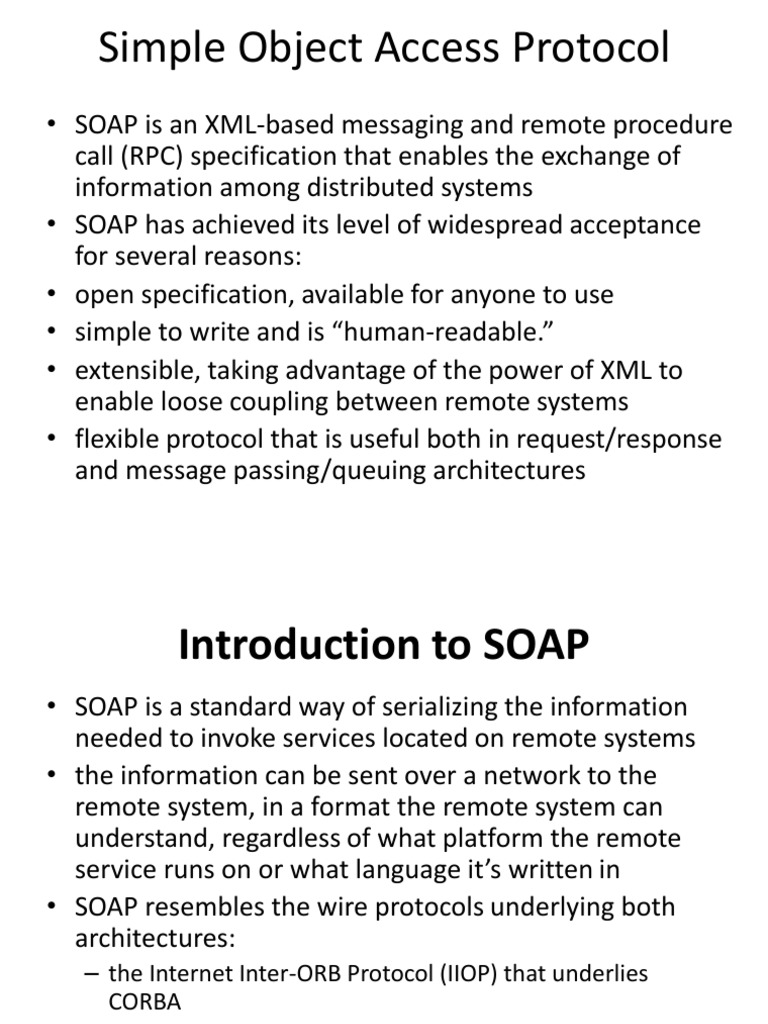 Simple Object Access Protocol | PDF | Soap | Message Passing