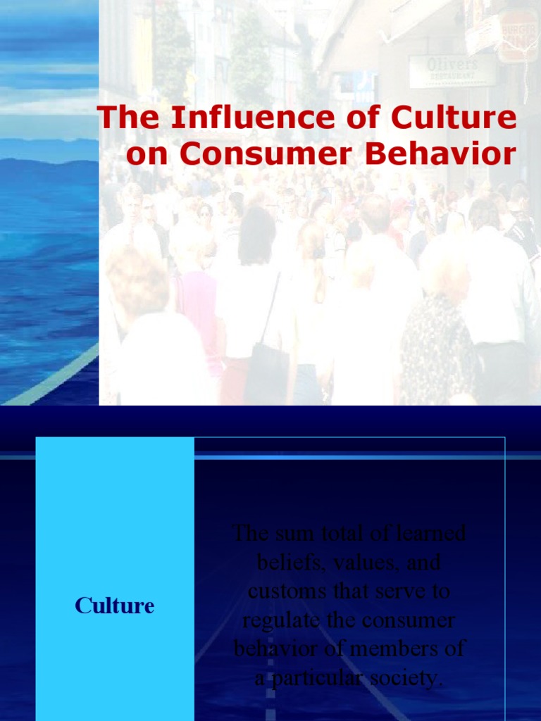 Cultural impact on consumer behaviour