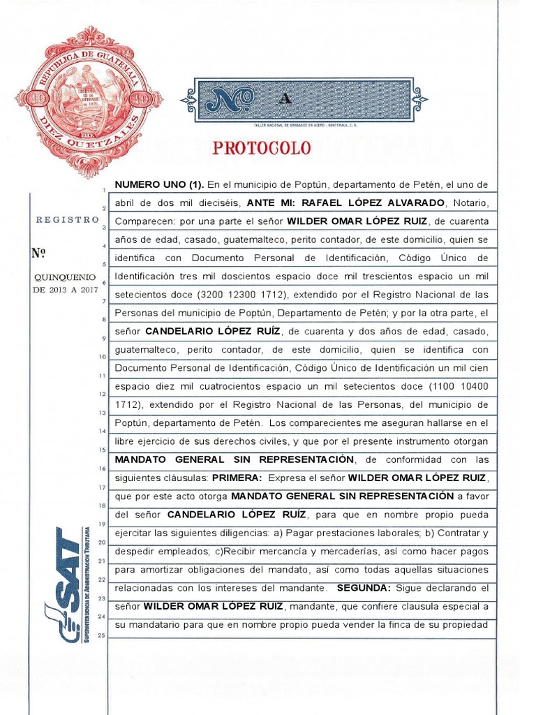 Mandatos Legales en Poptún | PDF | Guatemala | Pagos