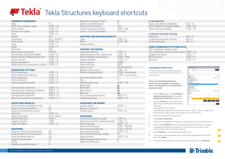 Tekla Structures PDF | PDF | Keyboard Shortcut | Control Key
