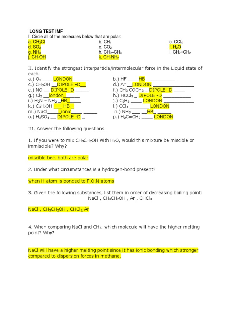 Long Test Imf | PDF