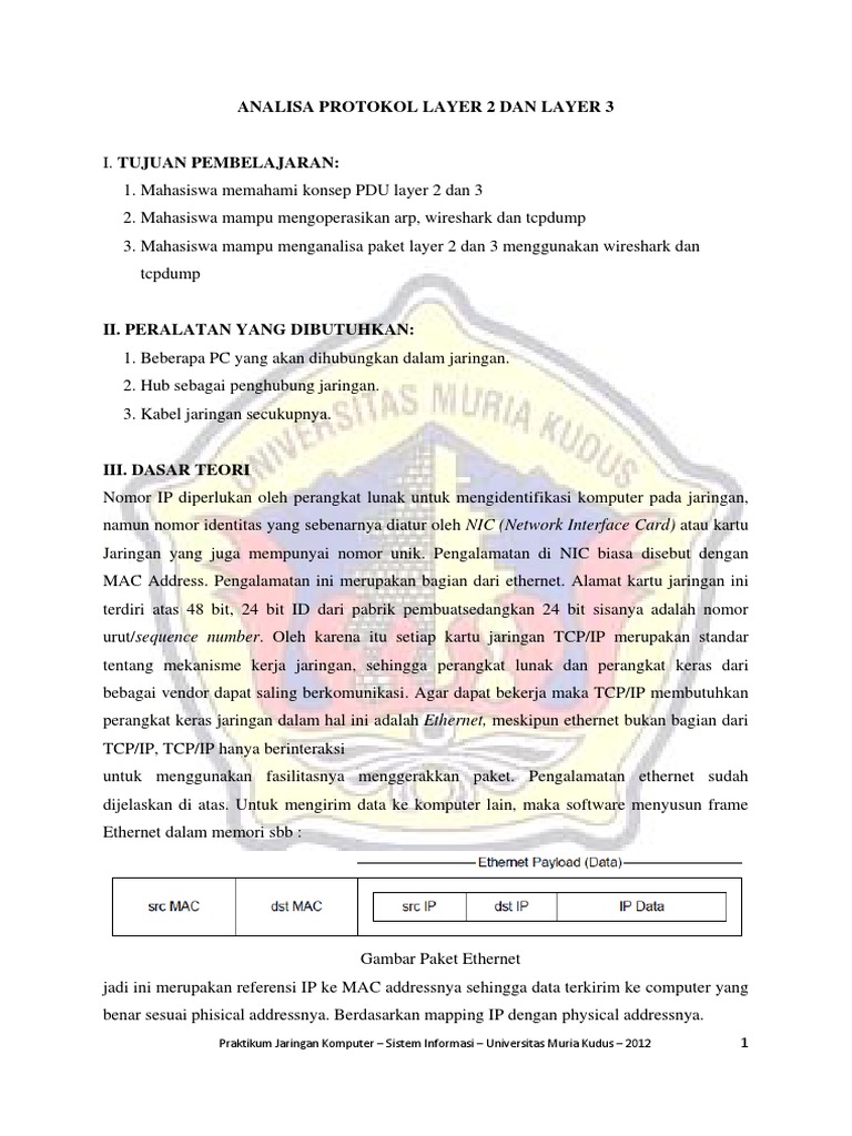Analisa Protokol Layer 2 Dan Layer 3 | PDF