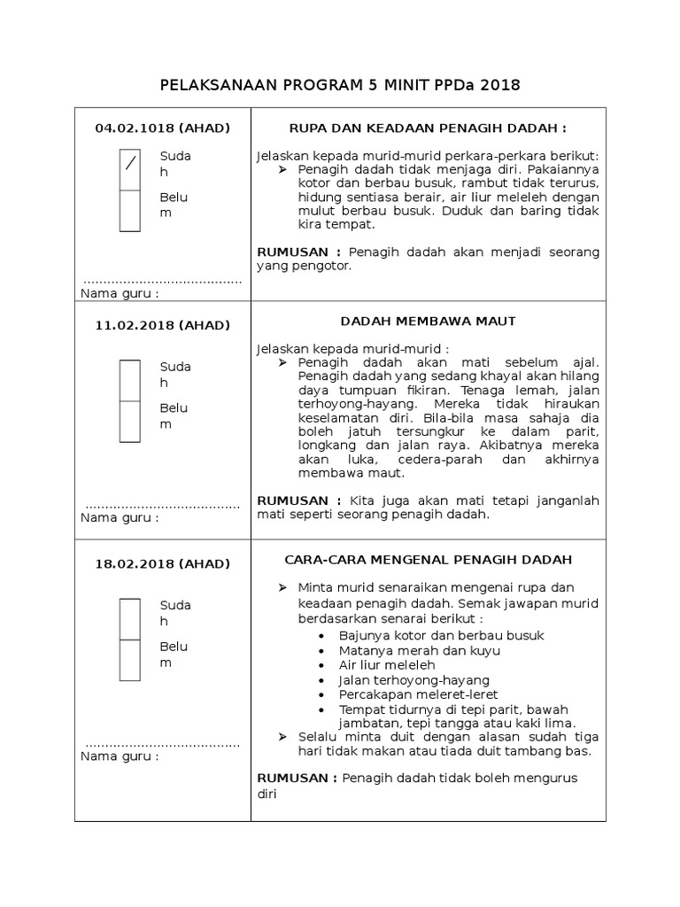 Bahaya Dadah untuk Pelajar | PDF