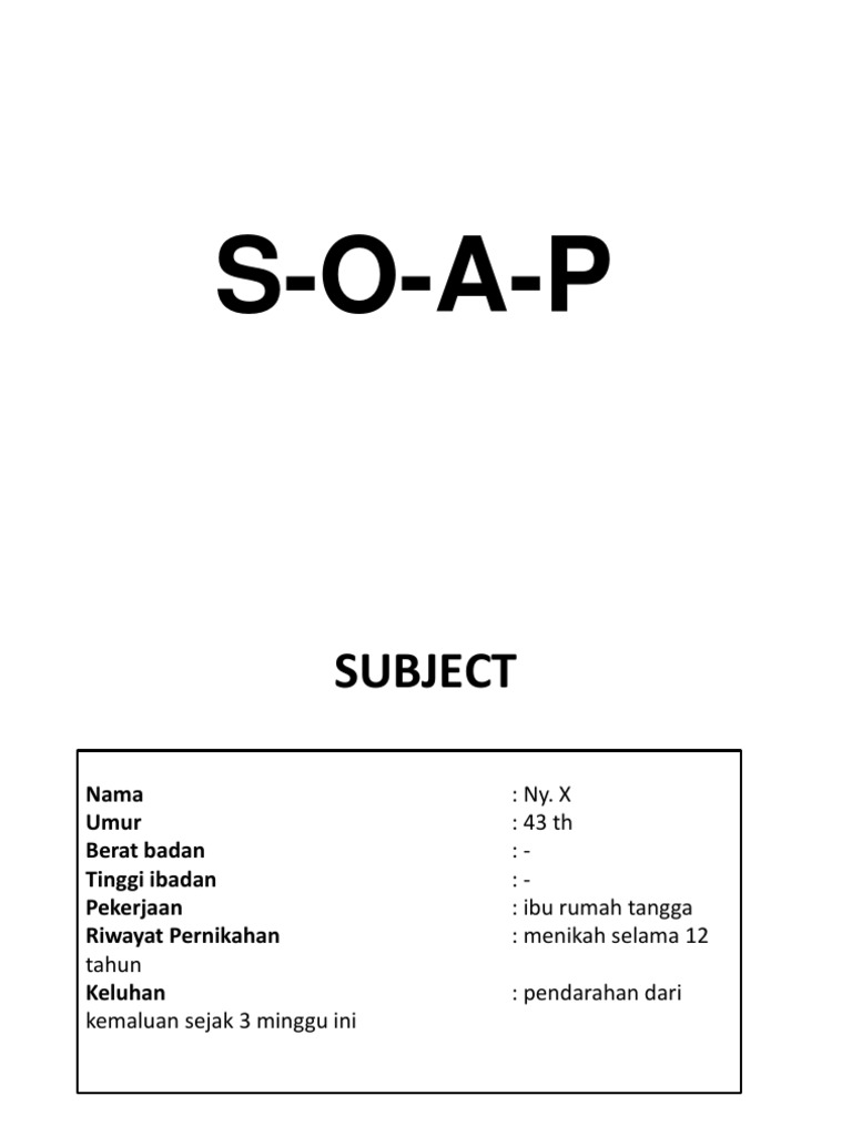 SOAP Farmasi Skenario 4 | PDF