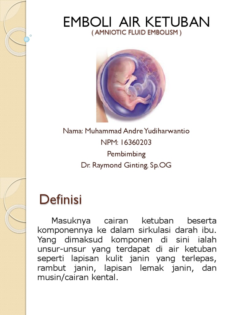 Amniotic Fluid Embolism | PDF