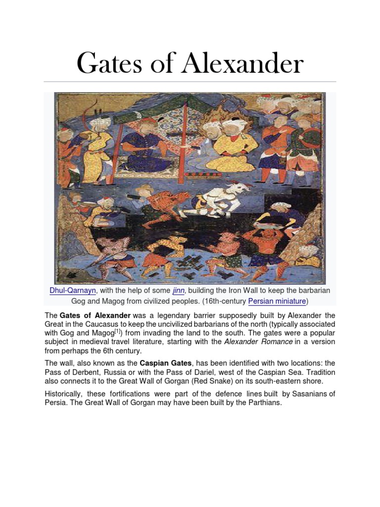 Gates of Alexander | PDF