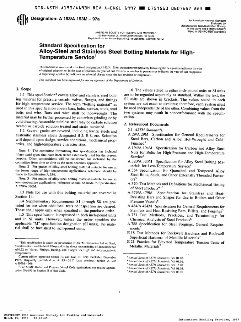 Astm A193 PDF | PDF