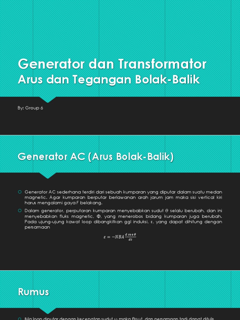 Generator Dan Transformator | PDF