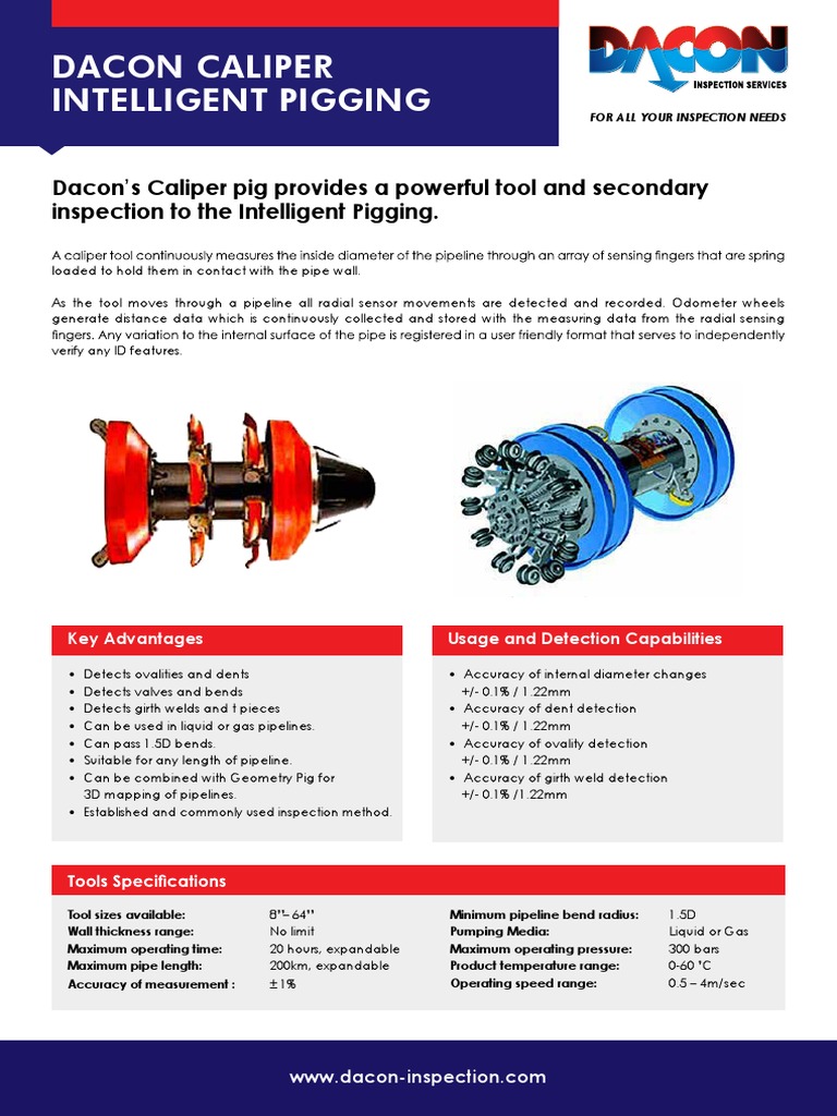 Dacon Caliper Pigging Information2 | PDF