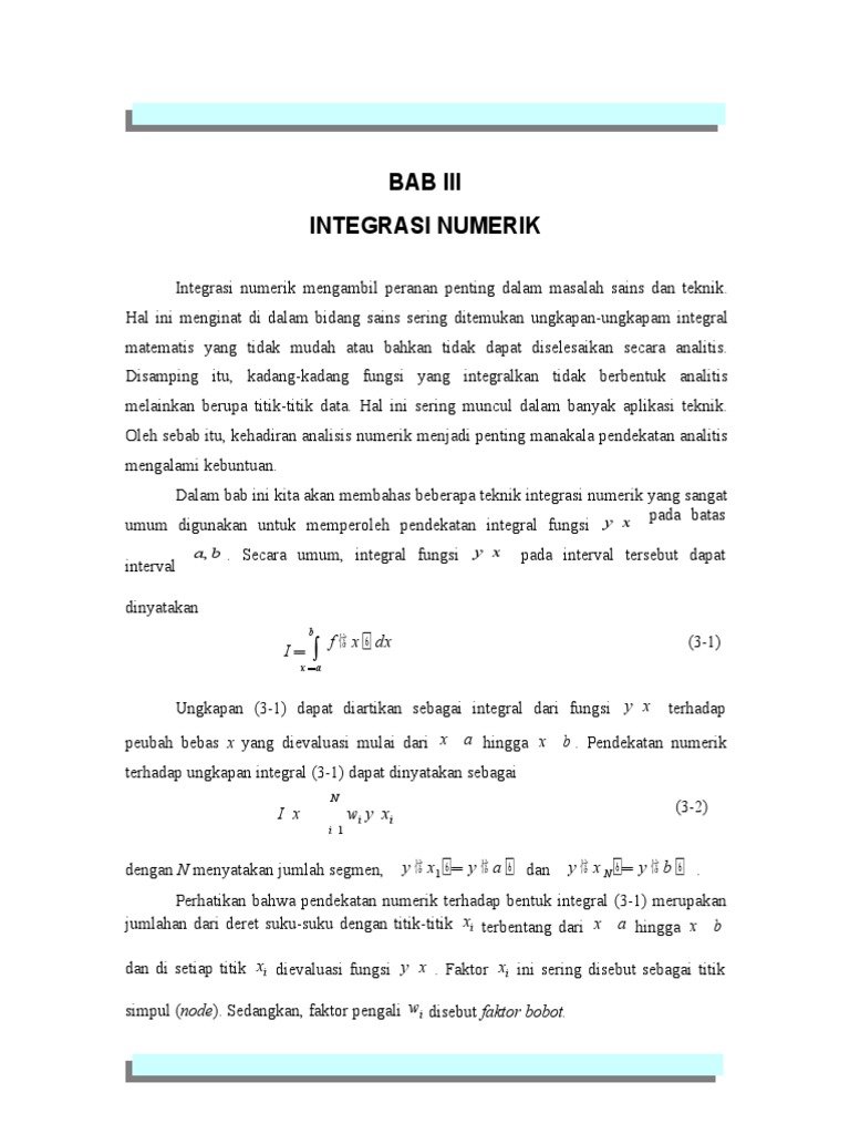 Integrasi Numerik | PDF