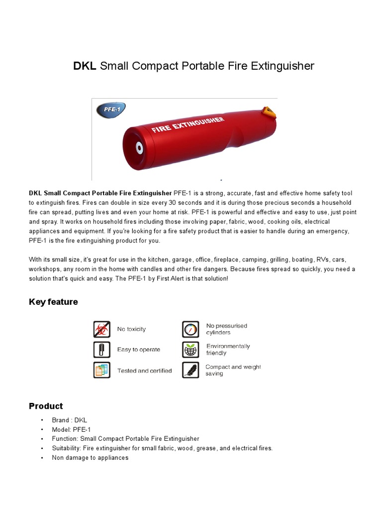 DK L Small Compact Portable Fire Extinguisher | PDF | Fires | Firefighting