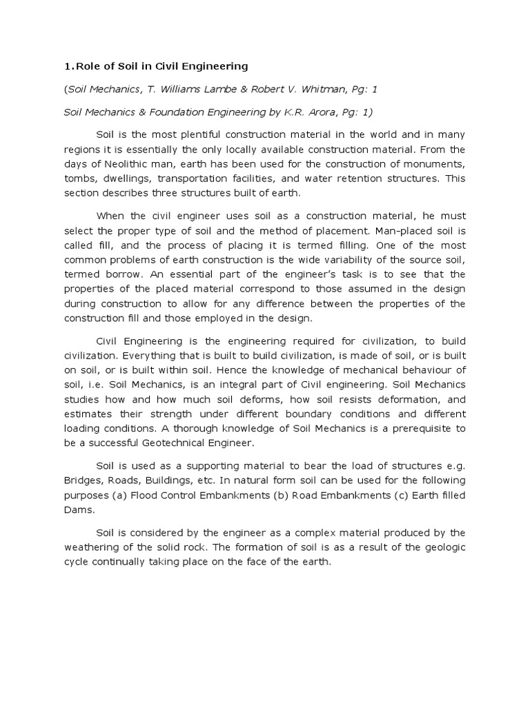 The Fundamental Role of Soil in Civil Engineering Structures and Its ...