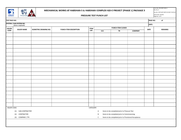 Mechanical Works at Habshan-5 & Habshan Complex Igd-E Project (Phase 1 ...