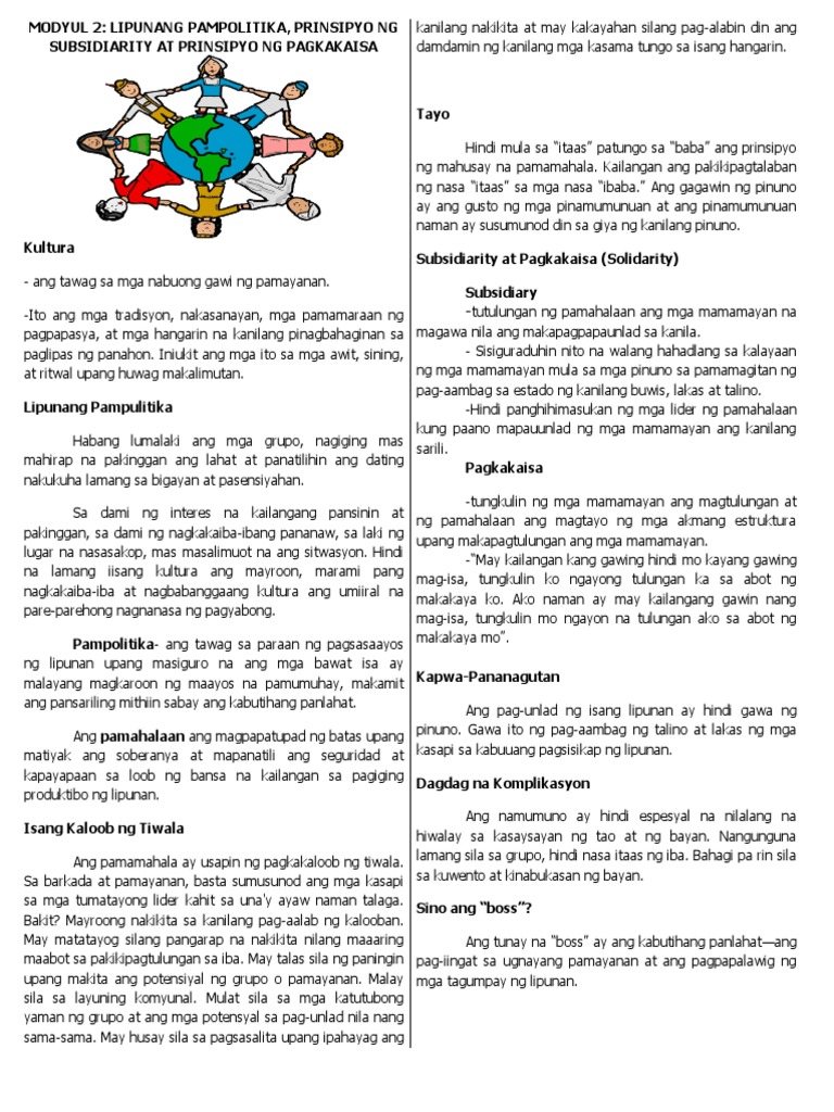 Esp 9 MODYUL 2 Handouts | PDF