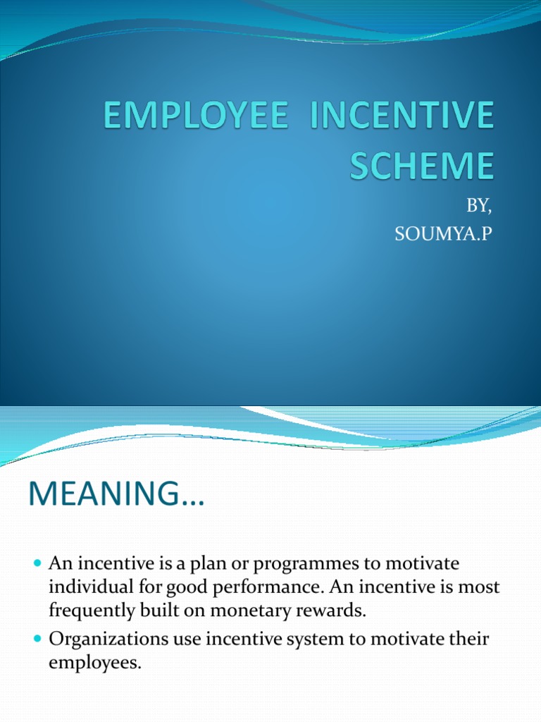 Employee Incentive Schemes Explained | PDF | Piece Work | Wage