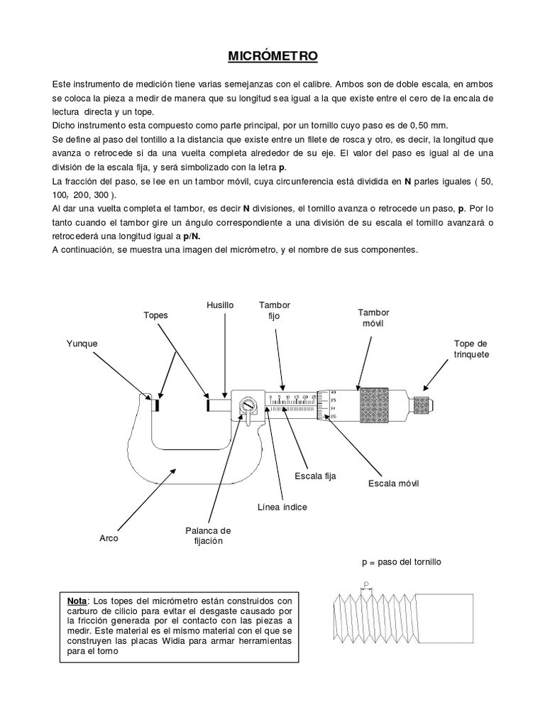 04 - Micrometro PDF | PDF | Herramientas | Equipo
