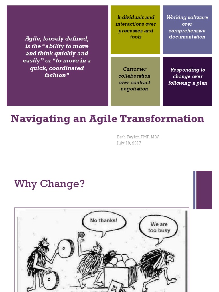 Navigating An Agile Transformation | PDF | Scrum (Software Development ...