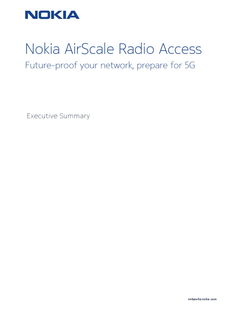 Nokia Airscale Radio Access: Future-Proof Your Network, Prepare For 5G ...