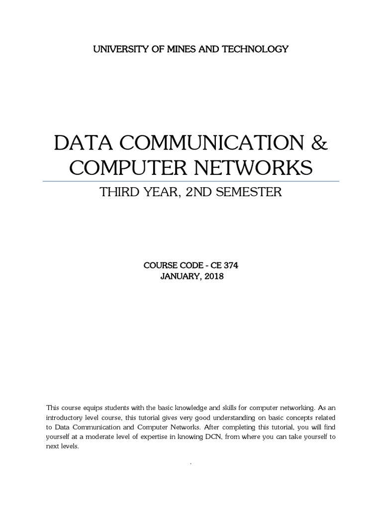 Data Communication Lecture Note | PDF | Network Topology | Duplex (Telecommunications)