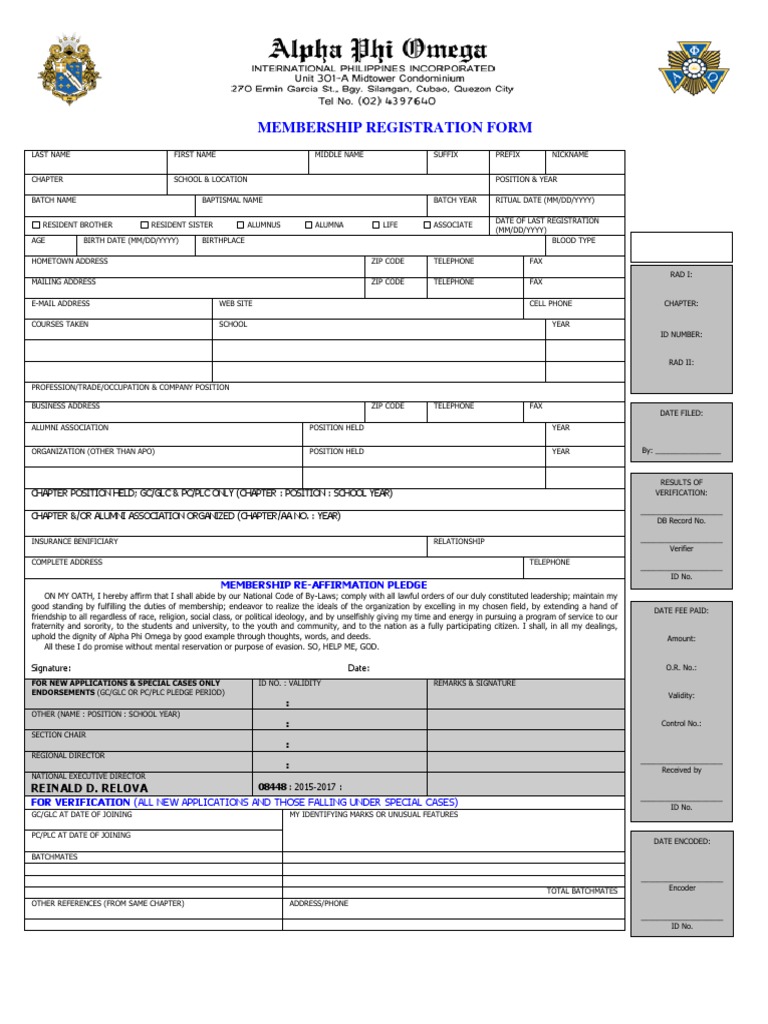 APO ID Form PDF | PDF | Government | Social Institutions