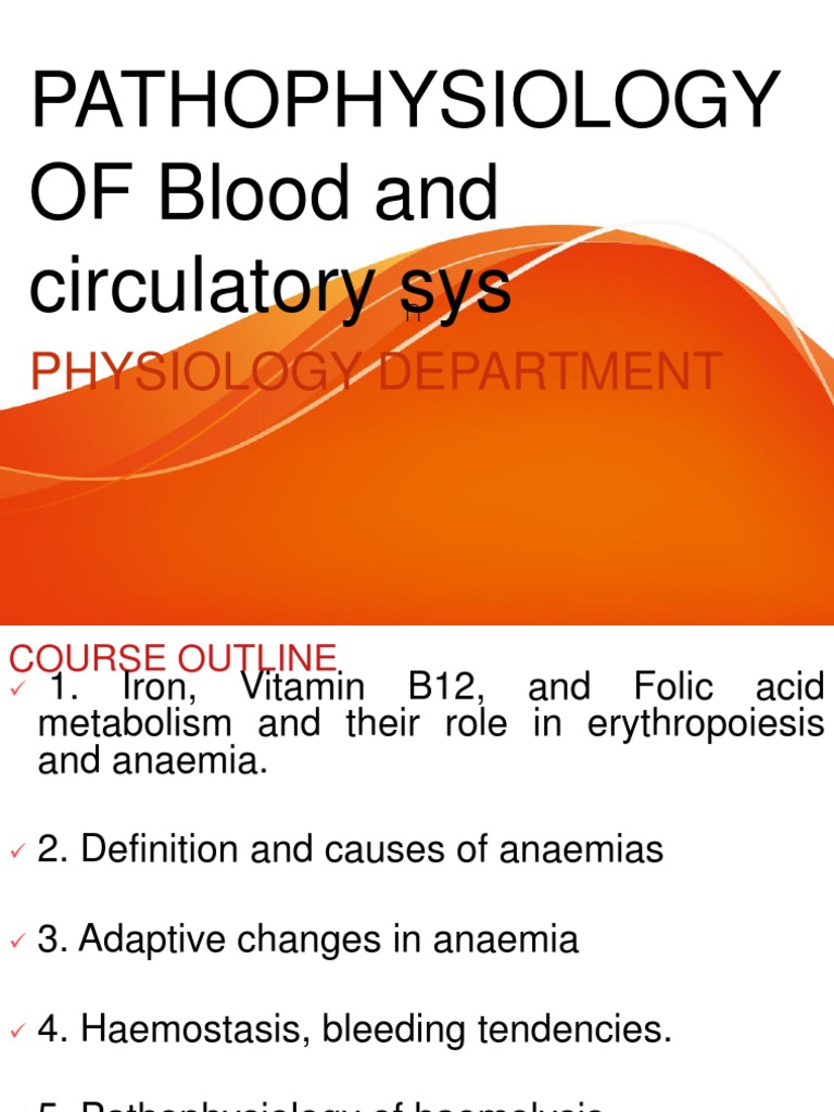 Pathophysiology of Blood | PDF | Coagulation | Anemia