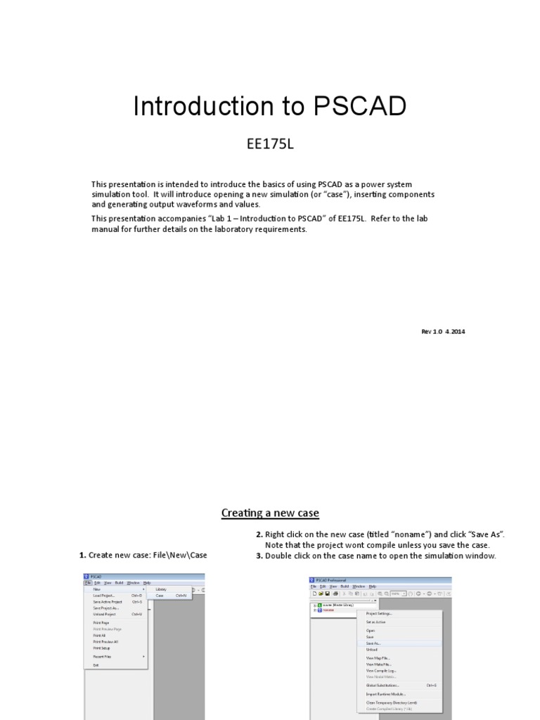 Intro To Pscad Powerpoint Rev1 1 Pdf Fast Fourier Transform