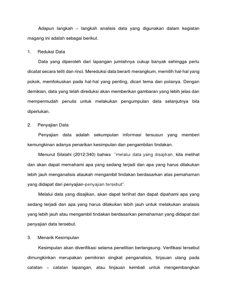 5 Tahapan Analisis Data | PDF