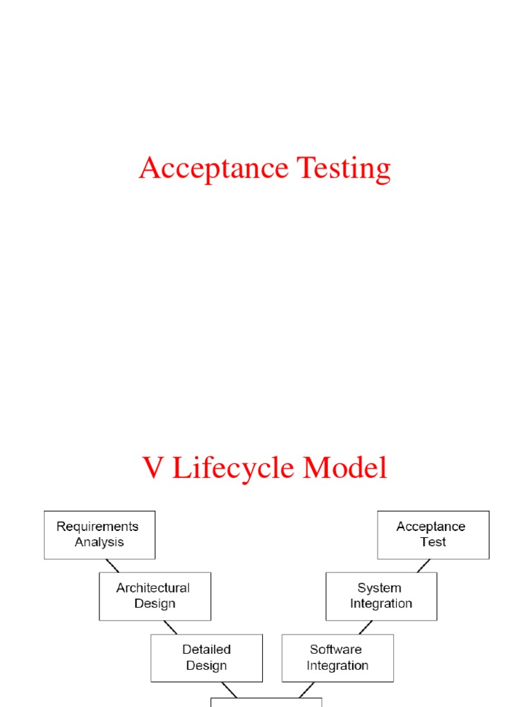 Acceptance Testing | PDF | Reliability Engineering | Software Engineering