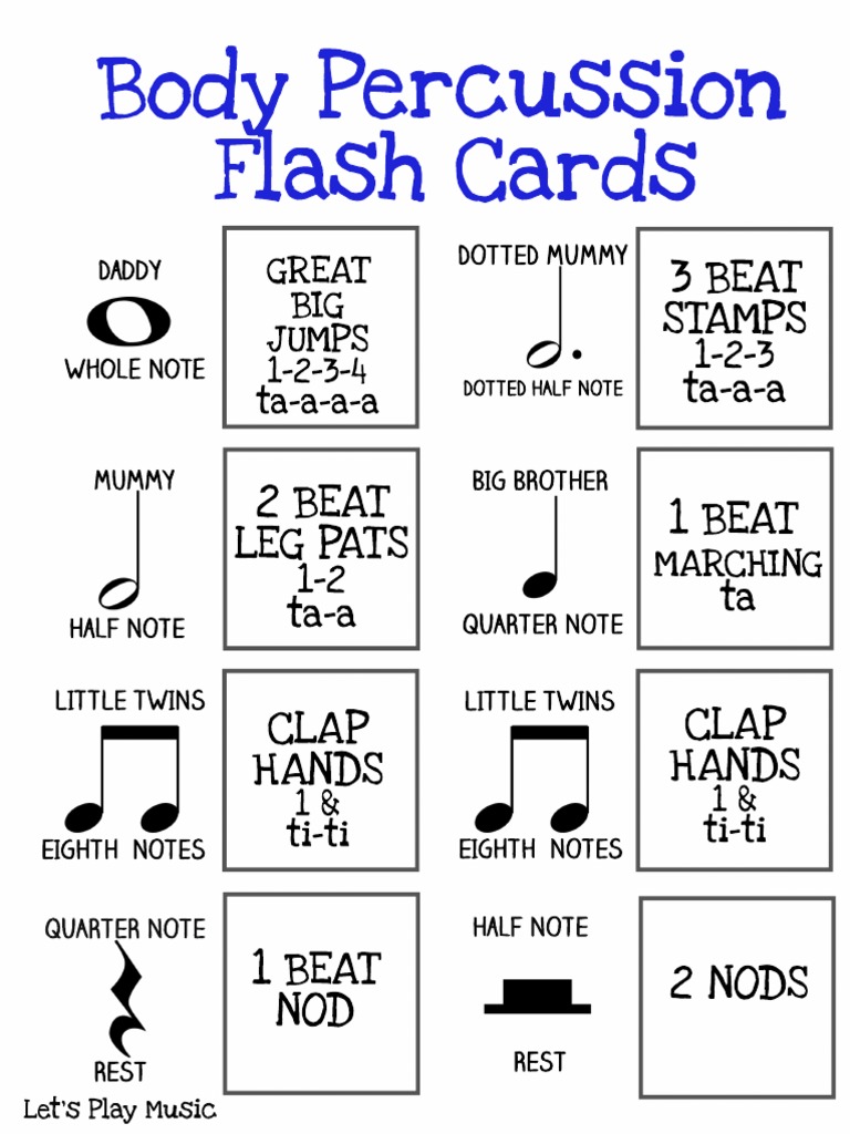 Body Percussion Flashcards 2
