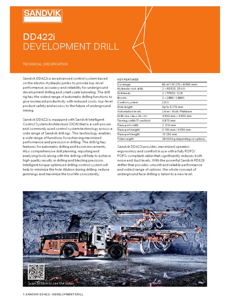 Dd422i Specification Sheet English | PDF | Drilling | Drill