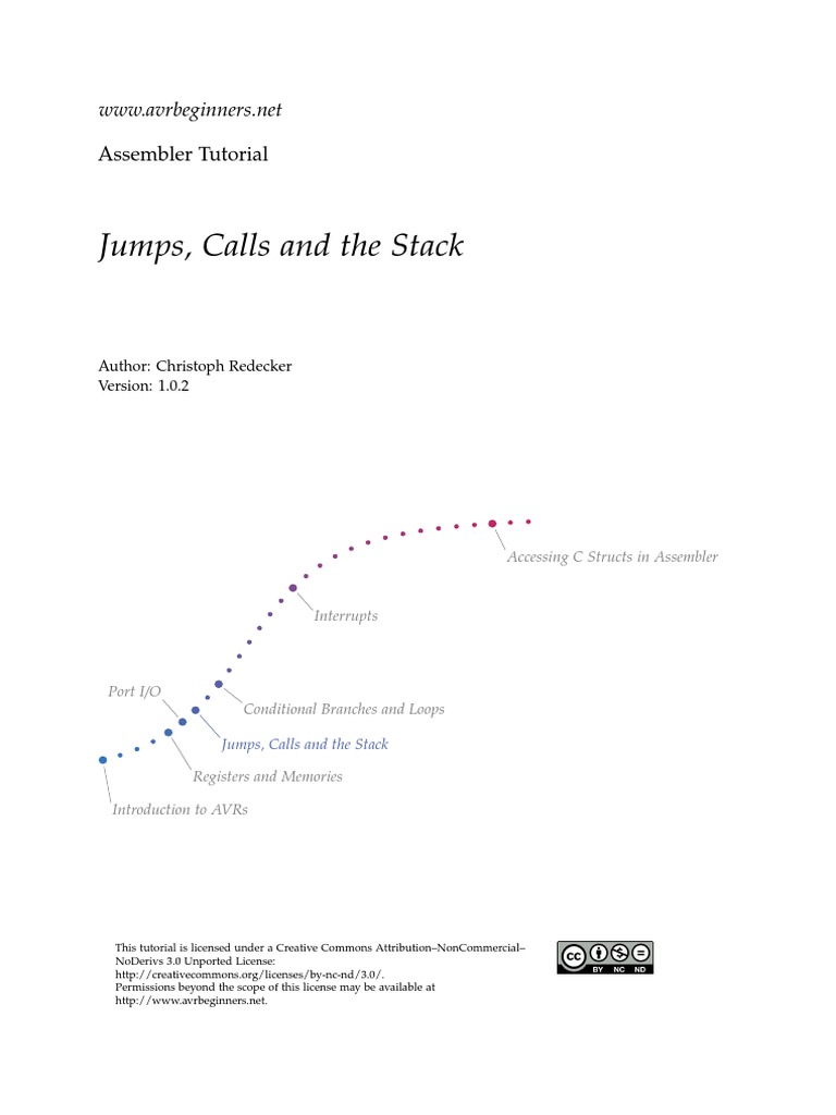 AVR Assembler: Jumps & Stack | PDF | Subroutine | Assembly Language