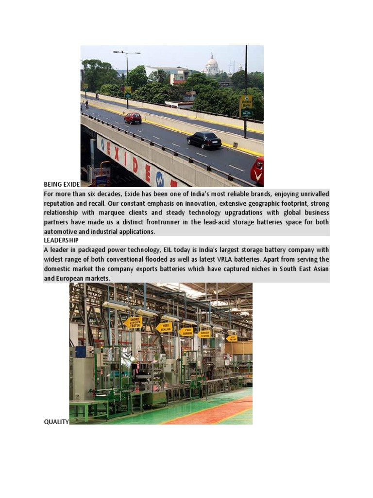 Exide Information | PDF | Industries | Business
