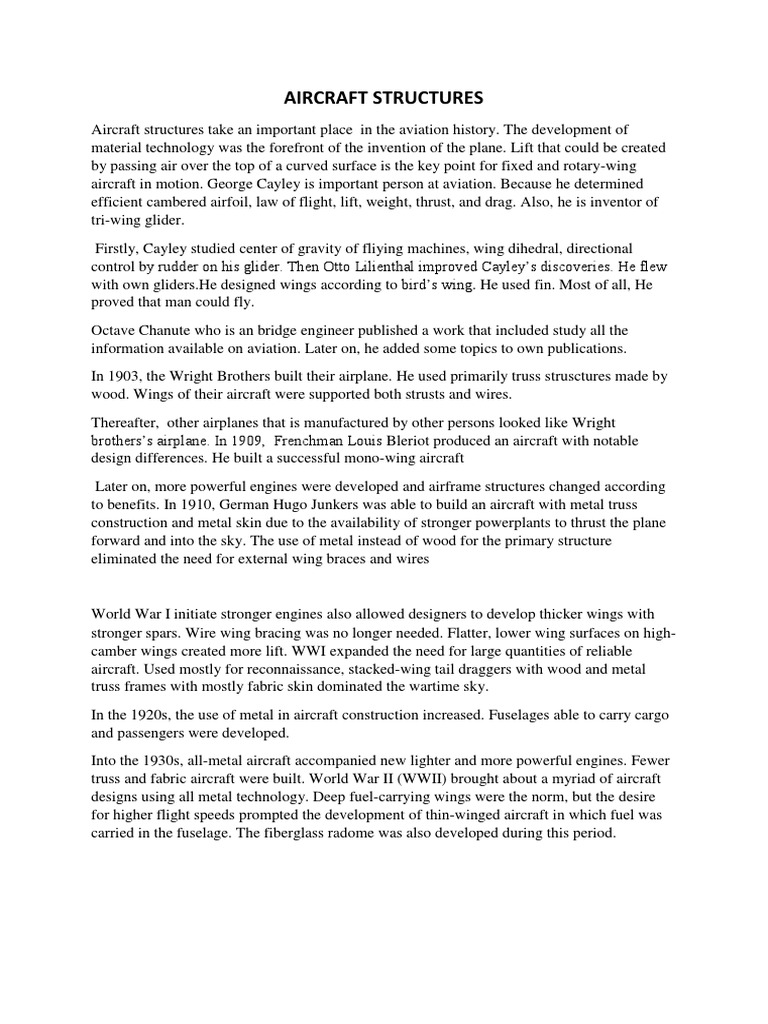 Aircraft Structures | PDF | Fuselage | Spar (Aeronautics)