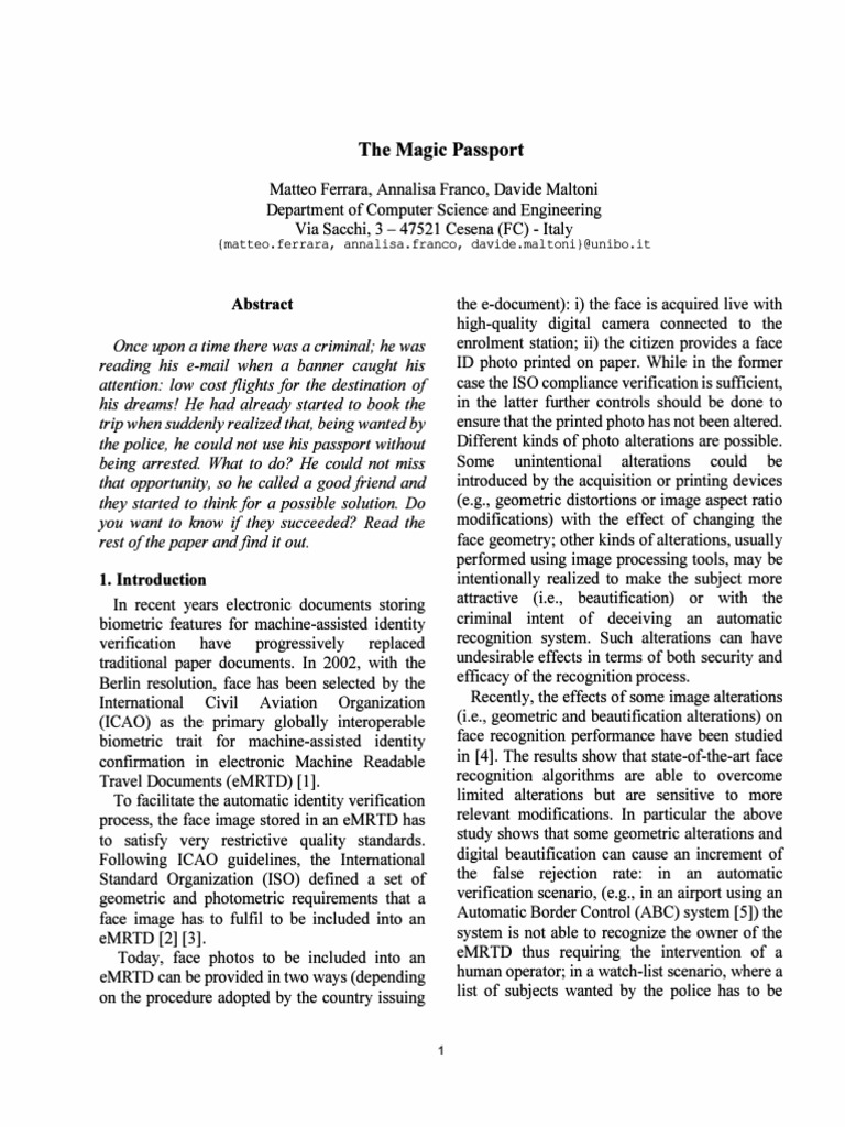 The Magic Passport | PDF | Experiment | Passport