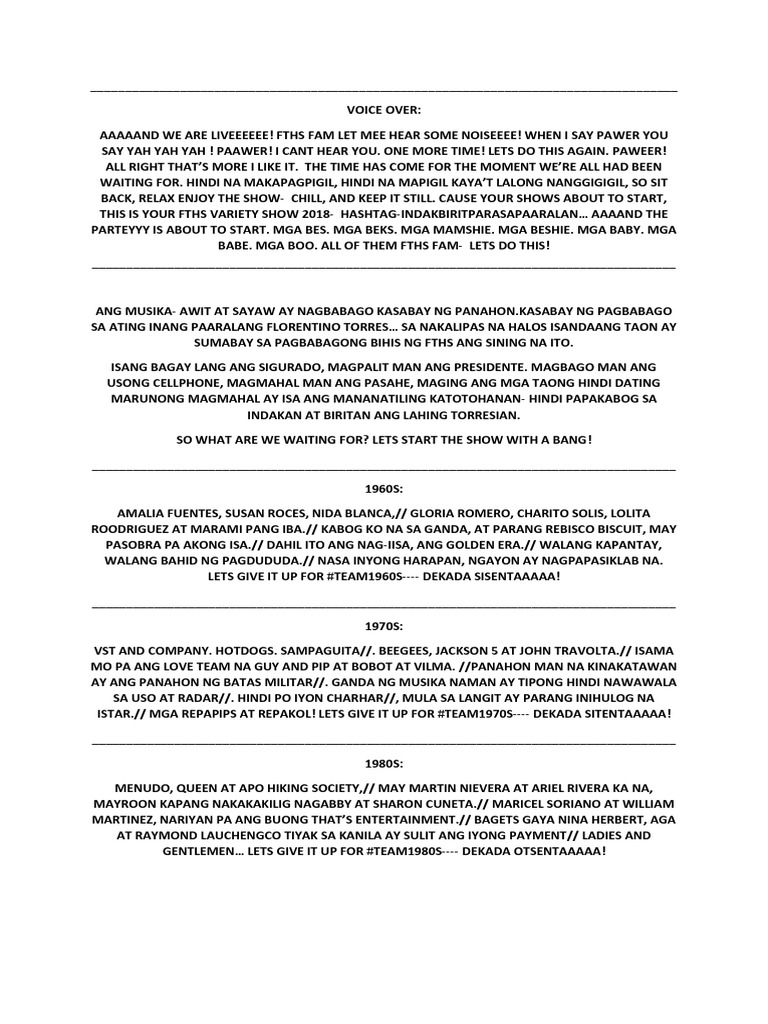 Foundation Day - Script | PDF