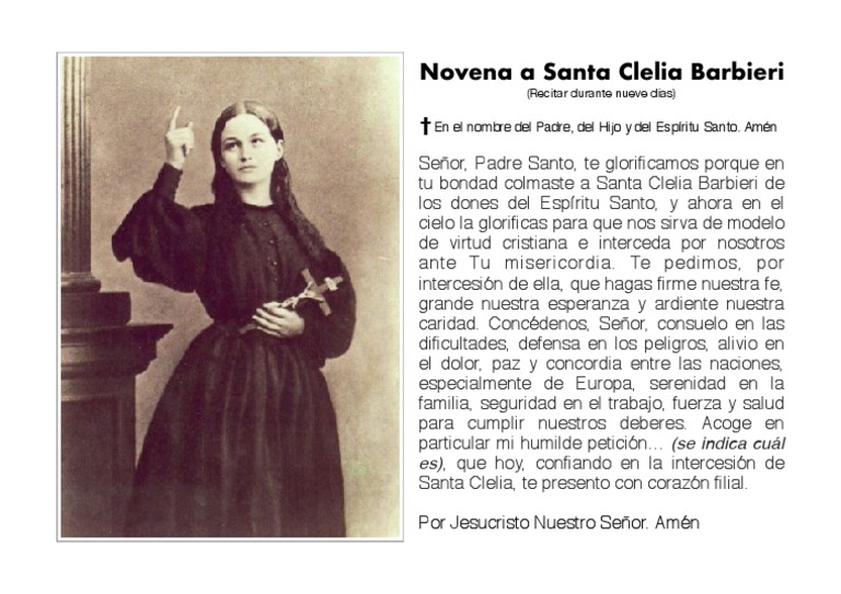Novena A Santa Clelia Barbieri | PDF