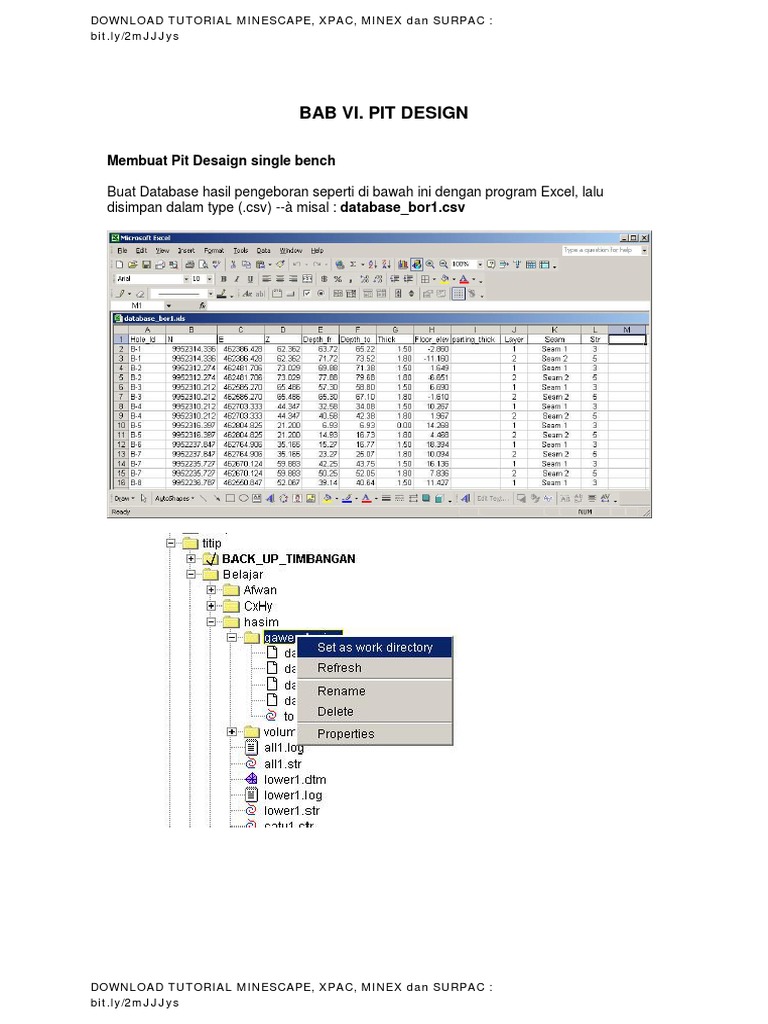 Pit Design dengan Surpac | PDF