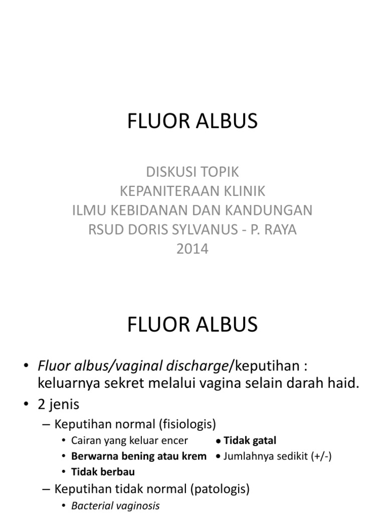 Fluor Albus | PDF