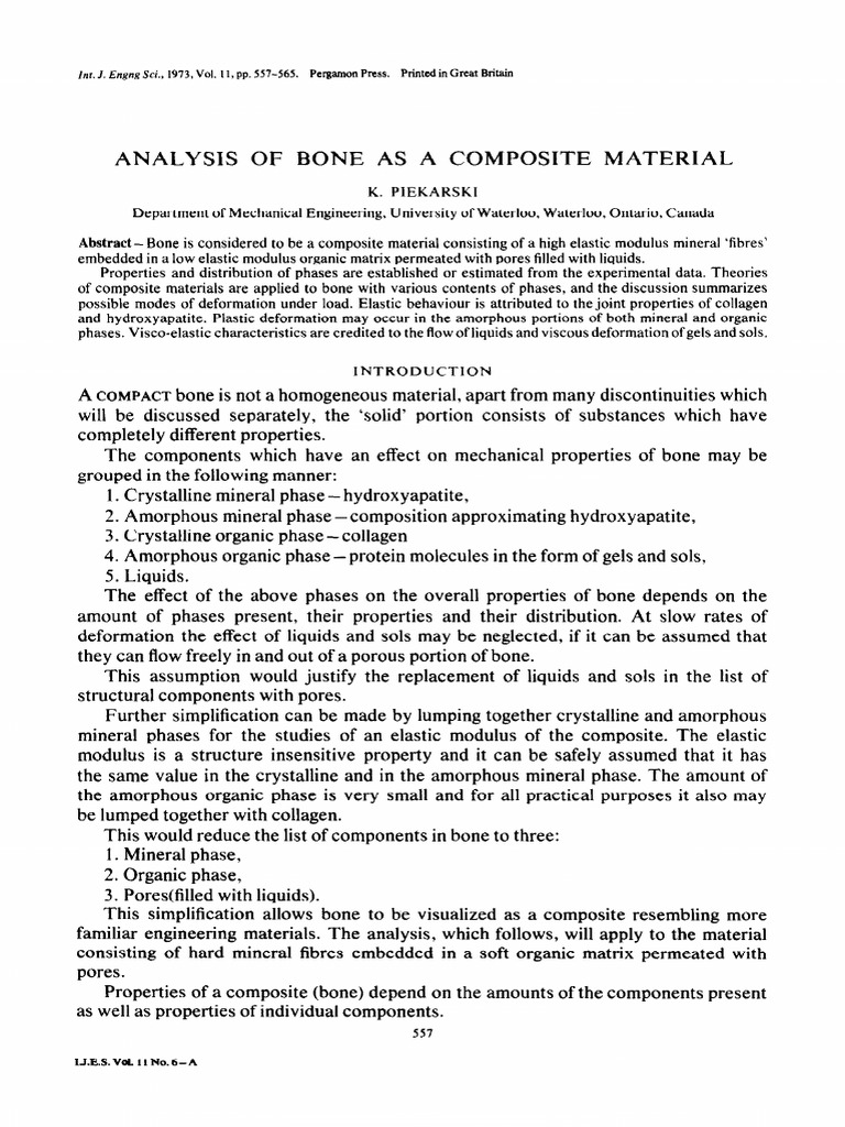 Bone Composite Analysis | PDF | Deformation (Engineering) | Plasticity ...
