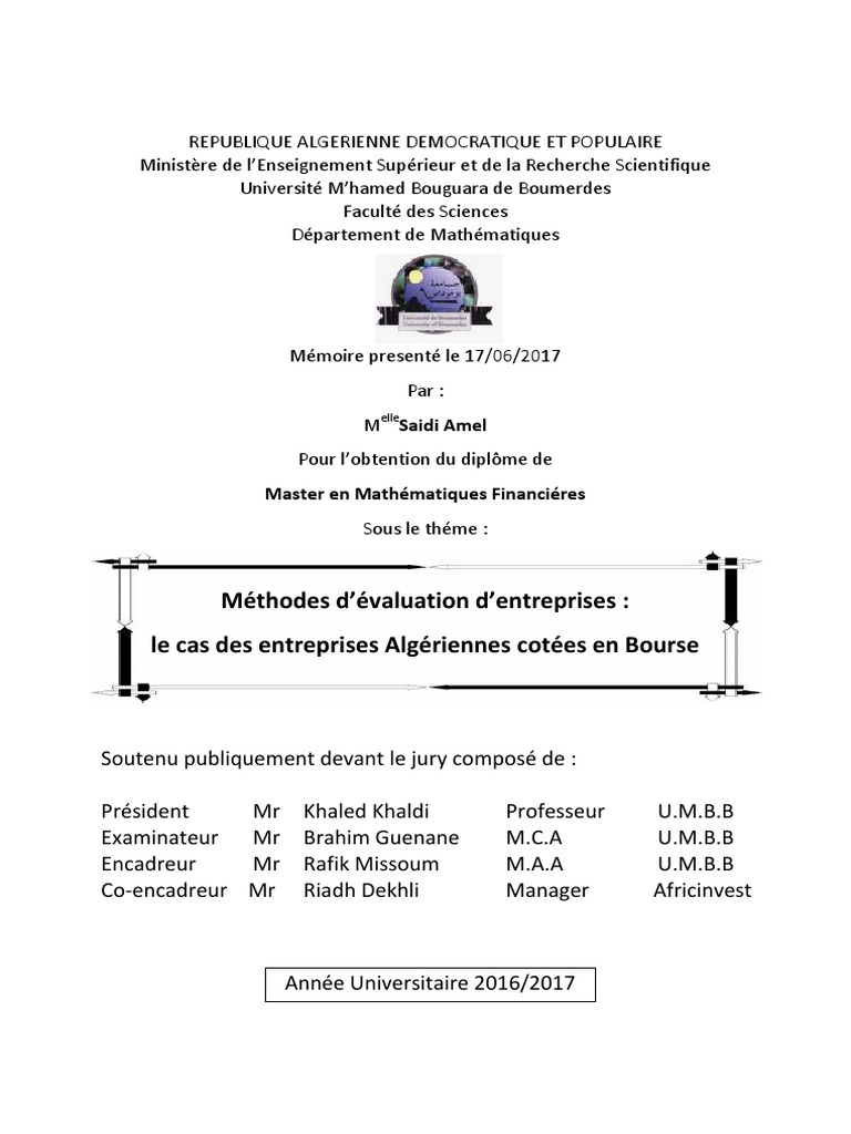 Methodes D Evaluation D Entreprise | PDF | Goodwill (Comptabilité ...
