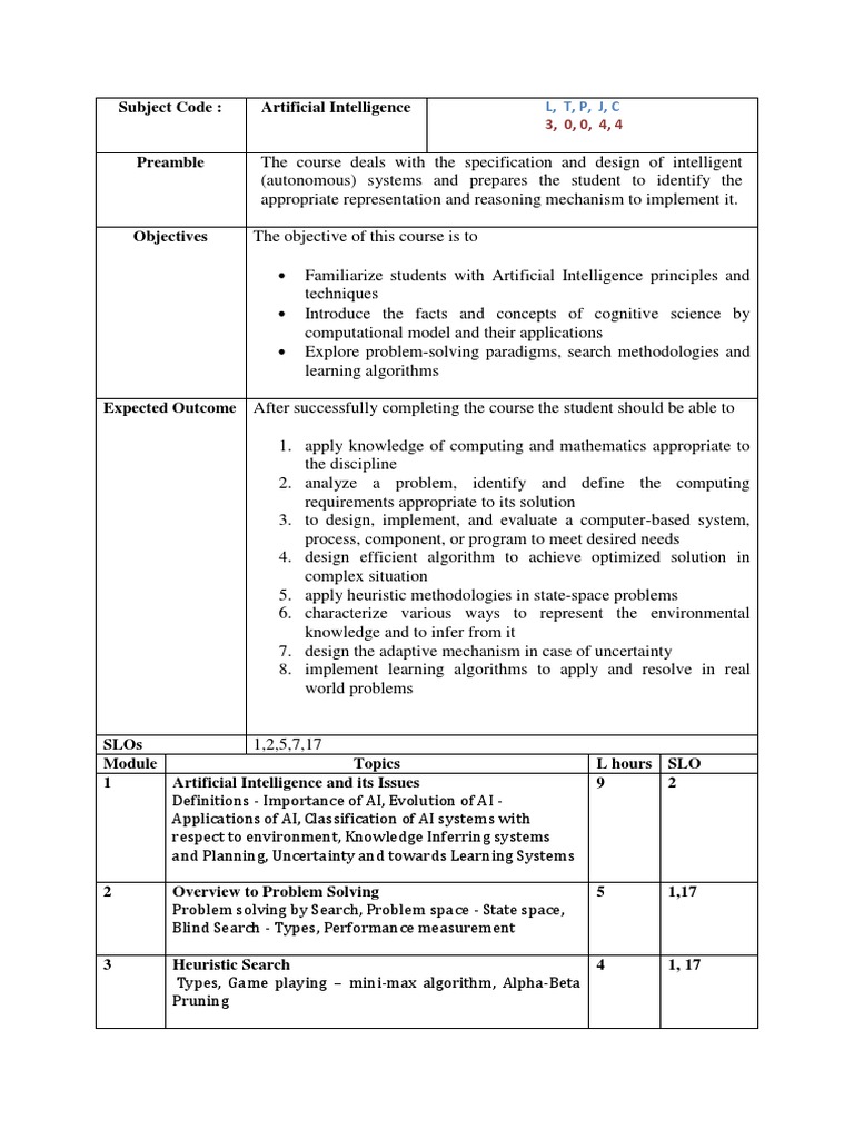 Ai Course Page | PDF | Artificial Intelligence | Intelligence (AI ...