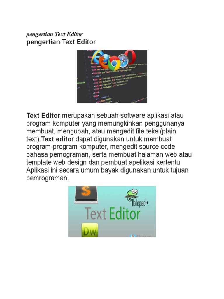 Pengertian Text Editor | PDF | Seni