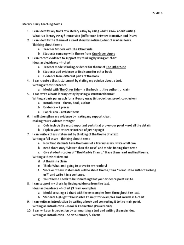 Literary Essay Writing Guide | PDF | Essays | Paragraph