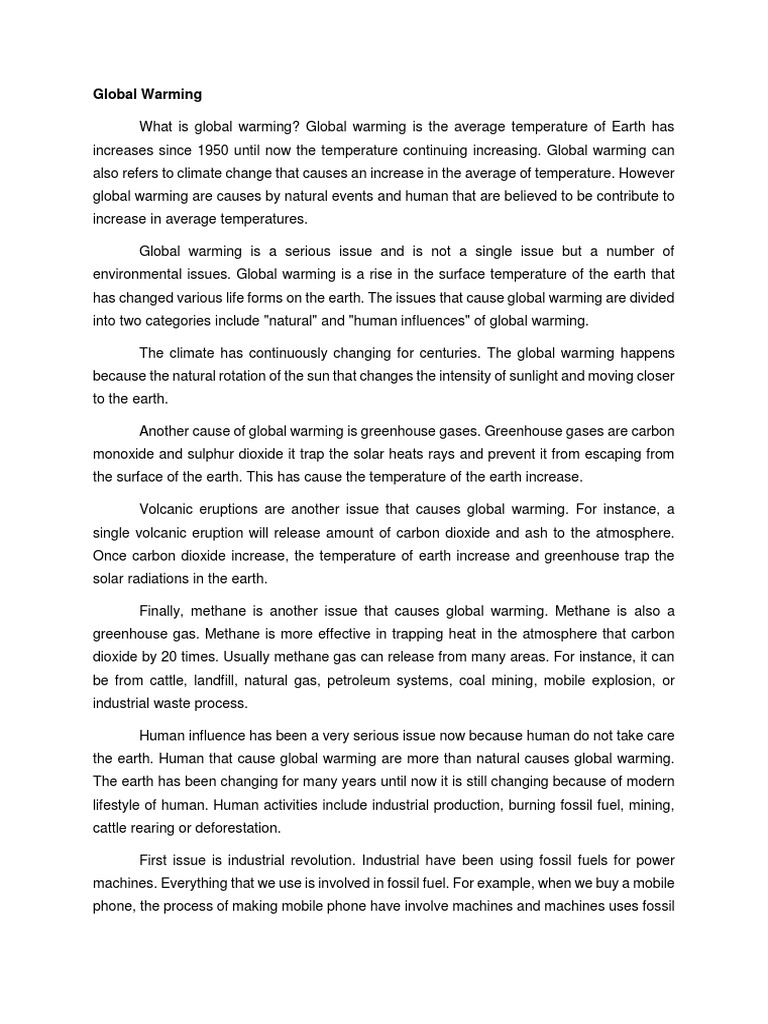 Global Warming | PDF | Global Warming | Greenhouse Effect