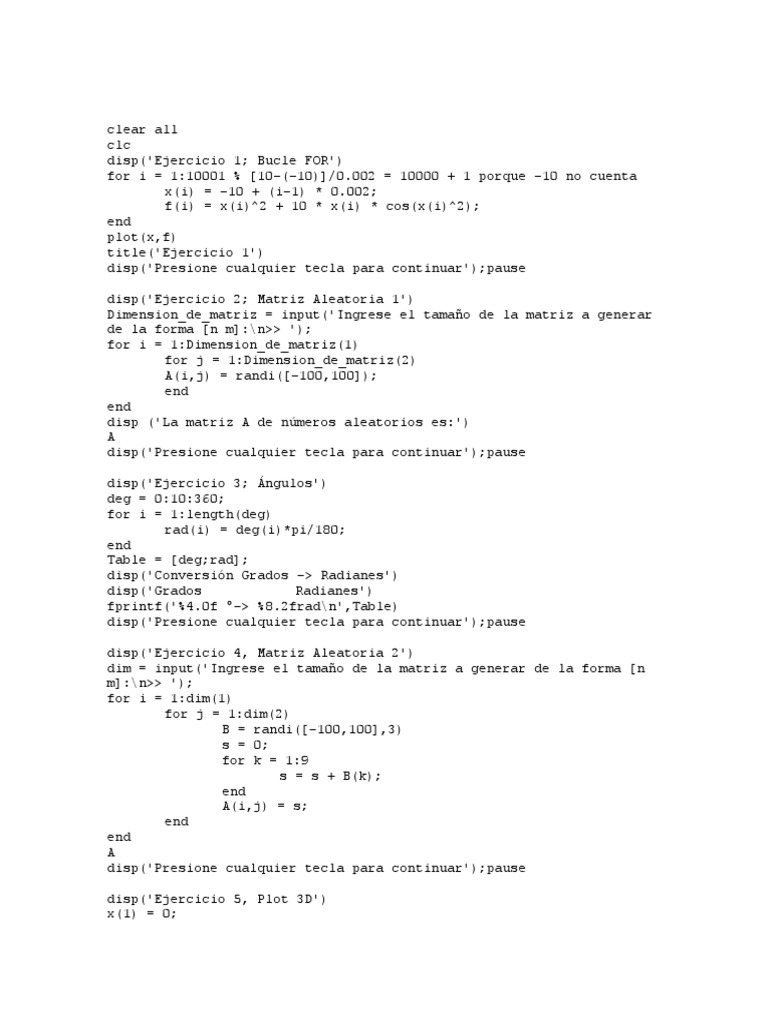 Ejercicios Con Bucle For | PDF