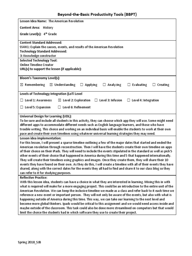 BBPT Lesson Idea | Download Free PDF | Change | Cognition