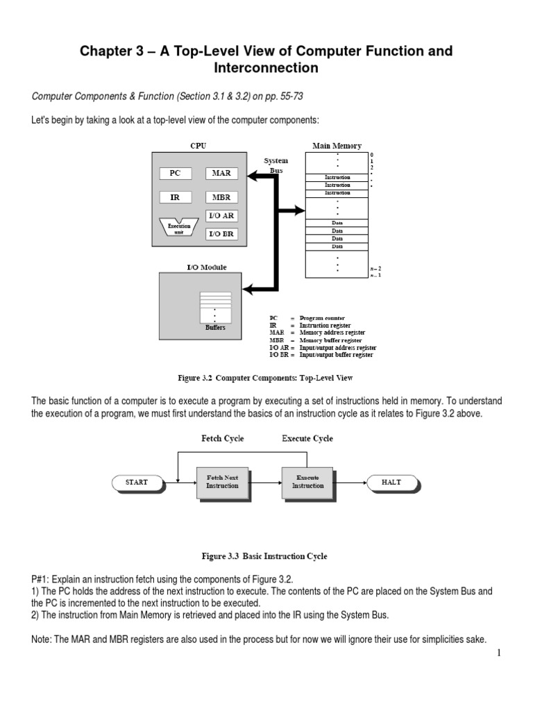 Chapter 3 - A Top-Level View of Computer Function and Interconnection ...