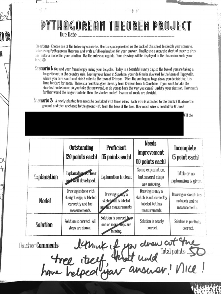 Pythagorean Theorem Project | PDF
