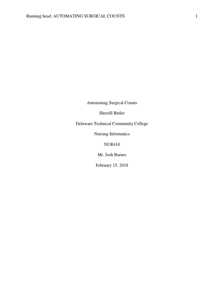 Automating Surgical Counts with RFID | PDF | Surgery | Radio Frequency ...