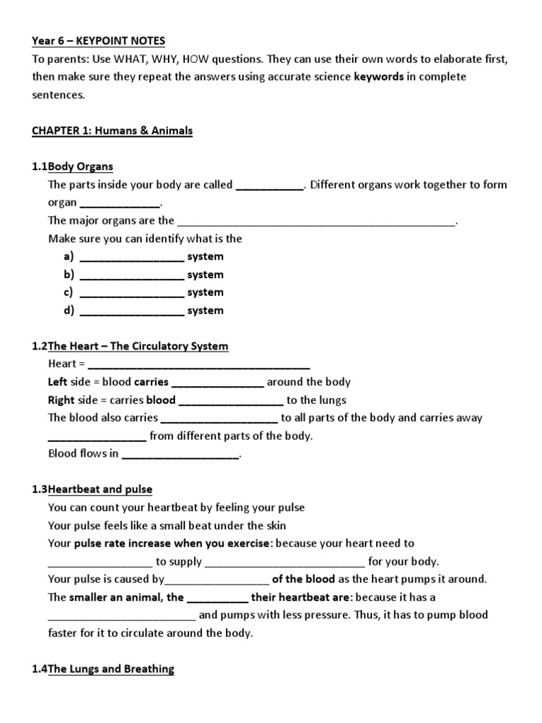 The Circulatory, Respiratory, Digestive and Excretory Systems: A ...